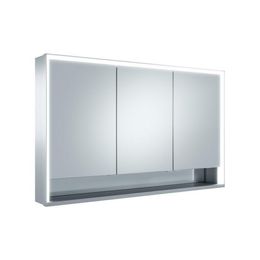 KEUCO Royal Lumos Spiegelschrank 14305171304 1200x735x165mm, silber-eloxiert, Spiegelheizung, 3 kurze T&uuml;ren, Wandvorbau