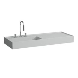 Laufen Kartell Waschtisch 8133327591111, 120x46cm, grau, Ablage rechts, 1 Hahnloch, Saphirkeramik