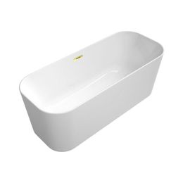Villeroy & Boch Villeroy & Boch Finion freistehende Badewanne 177FIN7A3BCV401 170x70cm, Sch&uuml;rze Colour on Demand, wei&szlig;, gold
