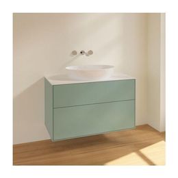 Villeroy & Boch Villeroy und Boch Finion Waschtischunterschrank FA0100GM 100x60,3cm, Abdeckplatte white matt, Olive Matt Lacquer