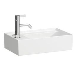 Laufen Kartell Handwaschbecken 8153354001111, LCC, 46x28 cm, wei&szlig; LCC, 1 Hahnl. links, Saphirkeramik