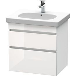 Duravit DuraStyle Waschtisch-Unterschrank DS648302218 60 x 45,3 cm, wei&szlig; hochglanz/wei&szlig; matt, 2 Schubk&auml;sten, wandh&auml;ngend