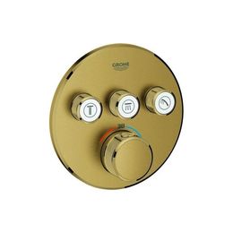Grohe Grohtherm Smartcontrol Fertigmontageset 29121GN0 cool sunrise geb&uuml;rstet, rund, UP-Thermostat, 3 Absperrventile