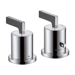 Hansgrohe Axor Citterio Fertigmontageset 39482000 2-Loch-Wannenrandarmatur, mit Thermostat, Hebelgriffen, chrom