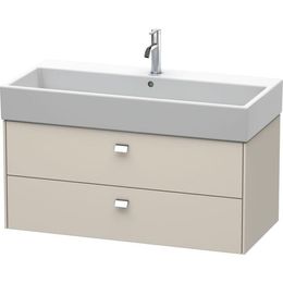 Duravit Brioso Waschtischunterbau BR415601091 984x459mm, Taupe, 2 Ausz&uuml;ge, Griff Chrom