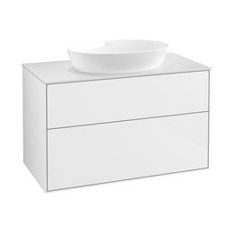 Villeroy & Boch Villeroy und Boch Finion Waschtischunterschrank GA0100GF 100x60,3cm, Emotion, Abdeckplatte white matt, Glossy white lacquer