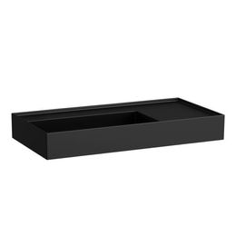Laufen Kartell Waschtisch H8103387161121 90x46cm, Ablage rechts, ohne &Uuml;berlauf, ohne Hahnloch, schwarz matt