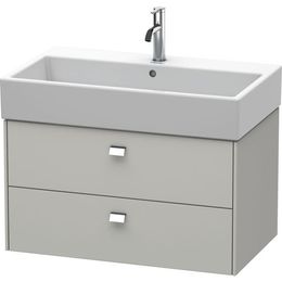 Duravit Brioso Waschtischunterbau BR415501007 784x459mm, Betongrau Matt, 2 Ausz&uuml;ge, Griff Chrom