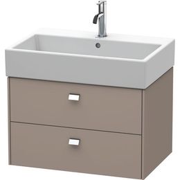 Duravit Brioso Waschtischunterbau BR415401043 684x459mm, Basalt Matt, 2 Ausz&uuml;ge, Griff Chrom