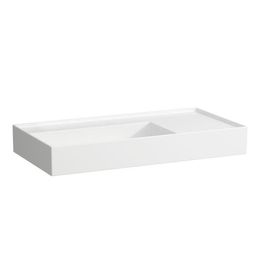 Laufen Kartell Waschtisch 8103380001121, 90x46cm, wei&szlig;, Ablage rechts, ohne Hahnloch, Saphirkeramik