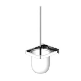 Steinberg Serie 450 Toiletten-Bürstengarnitur 4502901 mit Glas satiniert, Messing, chrom