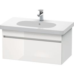 Duravit DuraStyle Waschtisch-Unterschrank DS638402218 80 x 45,3 cm, wei&szlig; hochglanz/wei&szlig; matt, 1 Auszug, wandh&auml;ngend