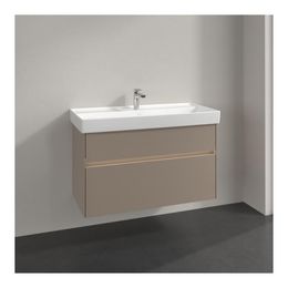 Villeroy & Boch Villeroy und Boch Collaro Waschtischunterschrank C011B0VM 95,4x54,6x44,4cm, Waschbecken mittig, LED-Beleuchtung 7W, taupe
