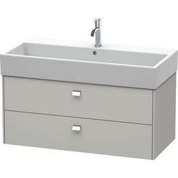 Duravit Brioso Waschtischunterbau BR415601007 984x459mm, Betongrau Matt, 2 Ausz&uuml;ge, Griff Chrom