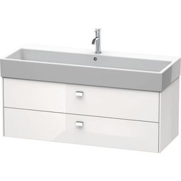 Duravit Brioso Waschtischunterbau BR415701022 1184x459mm, Wei&szlig; Hochglanz, 2 Ausz&uuml;ge, Griff Chrom