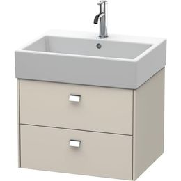 Duravit Brioso Waschtischunterbau BR415301091 584x459mm, Taupe, 2 Ausz&uuml;ge, Griff Chrom