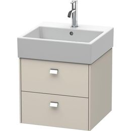 Duravit Brioso Waschtischunterbau BR415201091 484x459mm, Taupe, 2 Ausz&uuml;ge, Griff Chrom