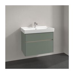 Villeroy & Boch Villeroy und Boch Collaro Waschtischunterschrank C010B0AF 75,4x54,6x44,4cm, Waschbecken mittig, LED-Beleuchtung, soft green