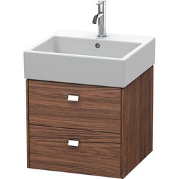 Duravit Brioso Waschtischunterbau BR415201021 484x459mm, Nussbaum Dunkel/Chrom, 2 Ausz&uuml;ge