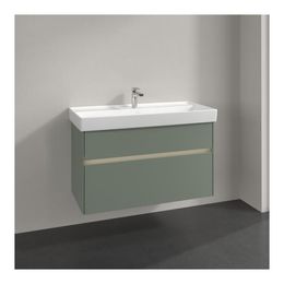 Villeroy & Boch Villeroy und Boch Collaro Waschtischunterschrank C011B0AF 95,4x54,6x44,4cm, Waschbecken mittig, LED-Beleuchtung 7W, soft green