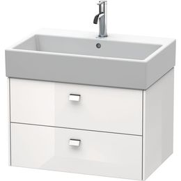 Duravit Brioso Waschtischunterbau BR415401022 684x459mm, Weiß Hochglanz, 2 Auszüge, Griff Chrom