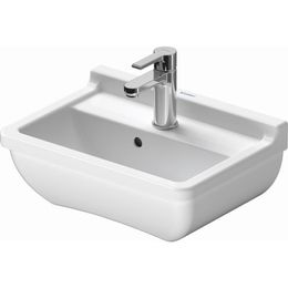 Duravit Starck 3 Handwaschbecken 0750450000 45 x 32 cm, weiss, mit Hahnloch und &Uuml;berlauf