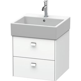 Duravit Brioso Waschtischunterbau BR415201018 484x459mm, Weiß Matt, 2 Auszüge, Griff Chrom