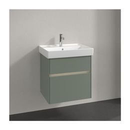 Villeroy & Boch Villeroy und Boch Collaro Waschtischunterschrank C008B0AF 55,4x54,6x44,4cm, Waschbecken mittig, LED-Beleuchtung, soft green