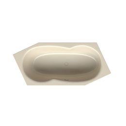 Bette BetteMetric 6-Eck-Badewanne 6840-006 206x90x45cm, Fu&szlig;ende rechts, &Uuml;berlauf vorne, jasmin