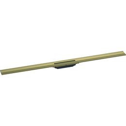 Hansgrohe RainDrain Flex Duschrinne 56054140 120cm, Fertigset, k&uuml;rzbar, zur Wandmontage, brushed bronze