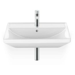 Duravit D-Neo Waschtisch 2366550000 55 x 44 cm, mit Hahnloch, &Uuml;berlauf, Hahnlochbank, wei&szlig;