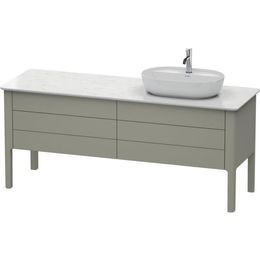 Duravit Luv Waschtischunterschrank LU9568R9292 178,3x57cm, rechts, Steingrau Seidenmatt, 2 Schubk&auml;sten, 2 Ausz&uuml;ge, stehend