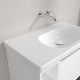 Villeroy & Boch Villeroy und Boch Skyla Waschtisch 5A52R4RW 80x46cm, ohne Hahnloch, ohne &Uuml;berlauf, Stone White C+