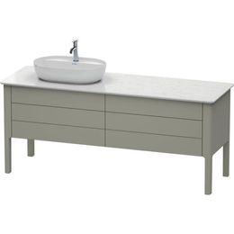 Duravit Luv Waschtischunterschrank LU9568L9292 178,3x57cm, links, Steingrau Seidenmatt, 2 Schubk&auml;sten, 2 Ausz&uuml;ge, stehend