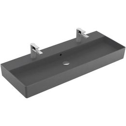 Villeroy & Boch Villeroy & Boch Memento 2.0 Waschtisch 4A22CKI4 120 x 47 cm, Graphite C-plus, mit Hahnloch, mit &Uuml;berlauf