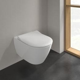 Villeroy & Boch Villeroy & Boch Subway 2.0 Combi Pack WC mit WC-Sitz 5614R2R1 spülrandlos, weiß Alpin Ceramicplus