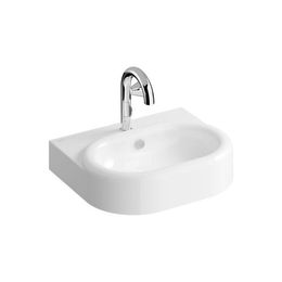 Vitra Liquid Waschtisch 7316B403-0001 60x50x15cm, mit &Uuml;berlauf, wei&szlig; hochglanz VC, 1 Hahnloch mittig