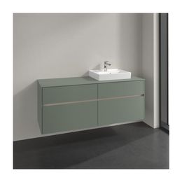 Villeroy & Boch Villeroy und Boch Collaro Waschtischunterschrank C075B0AF 140x54,8x50cm, Waschtisch rechts, LED-Beleuchtung 10,4W, soft green