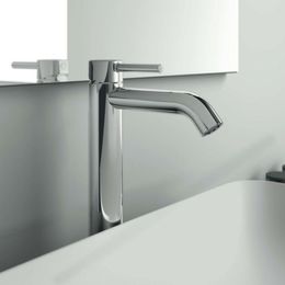 Ideal Standard Ceraline Waschtischarmatur BC269AA mit verl&auml;ngertem Sockel, verchromt, ohne Ablaufgarnitur