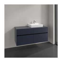 Villeroy & Boch Villeroy und Boch Collaro Waschtischunterschrank C072B0VQ 120x54,8x50cm, Waschtisch rechts, LED-Beleuchtung 8,8 W, marine blue