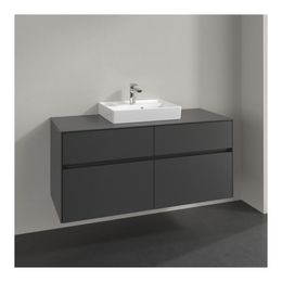 Villeroy & Boch Villeroy und Boch Collaro Waschtischunterschrank C070B0VR 120x54,8x50cm, Waschtisch mittig, LED-Beleuchtung 8,8 W, graphite