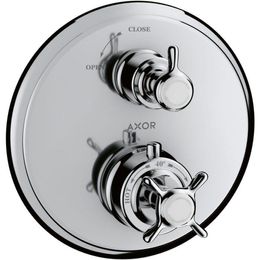 Hansgrohe Axor Montreux Fertigmontageset 16800000 Unterputz-Thermostat, mit Absperrventil, Kreuzgriff, chrom