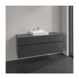 Villeroy & Boch Villeroy und Boch Collaro Waschtischunterschrank C07300VR 140x54,8x50cm, f&uuml;r Waschtisch mittig, graphite