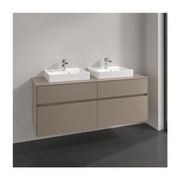 Villeroy & Boch Villeroy und Boch Collaro Waschtischunterschrank C07600VM 140x54,8x50cm, f&uuml;r 2 Waschtische, taupe