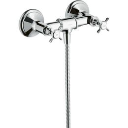 Hansgrohe Axor Montreux 2-Griff-Brausearmatur 16560000 Aufputz, 1 Verbraucher, mit Kreuzgriffen, chrom