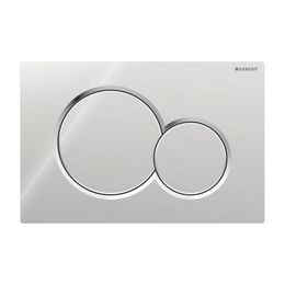 Geberit Betätigungsplatte Sigma 01 Round 115770215 hochglanz-verchromt, für 2-Mengen-Spülung