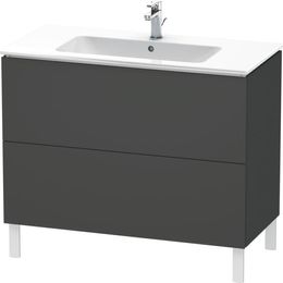 Duravit L-Cube Waschtisch-Unterschrank LC662704949 102 x 48,1 cm, graphit matt, 2 Ausz&uuml;ge, stehend