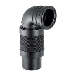 Geberit Pe Anschlussbogen 241521001 DN 90, 90Grad, f&uuml;r WC, ausziehbar