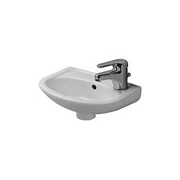 Duravit Design Classics Handwaschbecken Duraplus Compact 079735000 36,5 x 26,5 cm, Wei&szlig; Hochglanz, Hahnlochvorstich seitlich