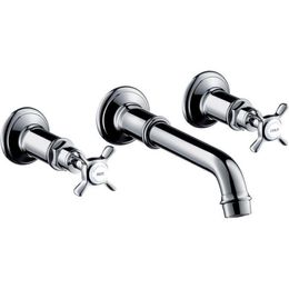 Hansgrohe Axor Montreux Fertigmontageset 16532000 Unterputz-Waschtisch-3-Loch-Armatur, Ausladung 165-225mm, chrom